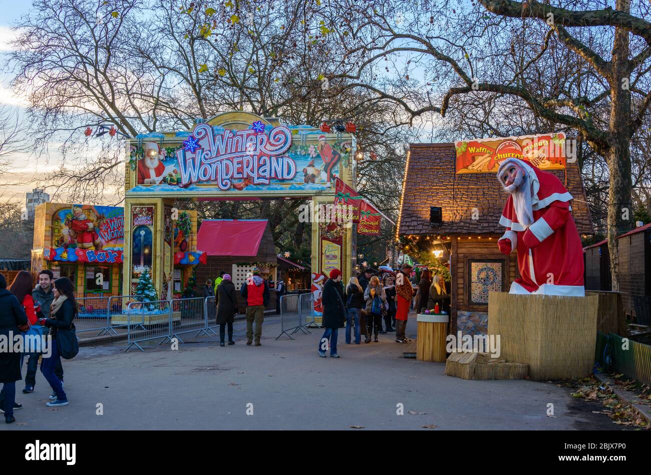 Winter Wonderland in Hyde Park, London Stock Photo - Alamy