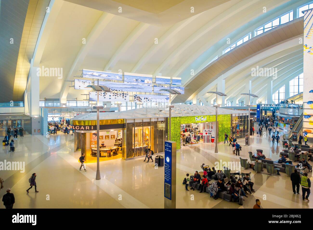Lax airport interior architecture hi-res stock photography and images ...