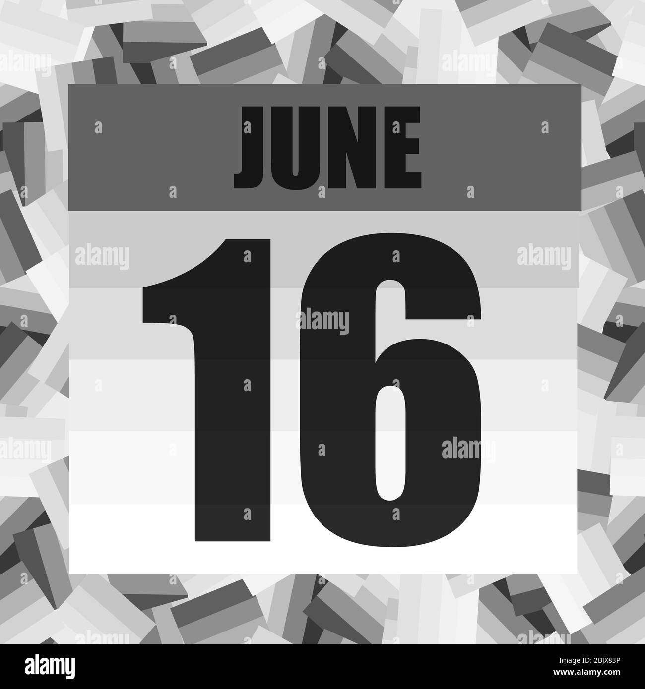 June 16 icon. For planning important day. Banner for holidays and ...