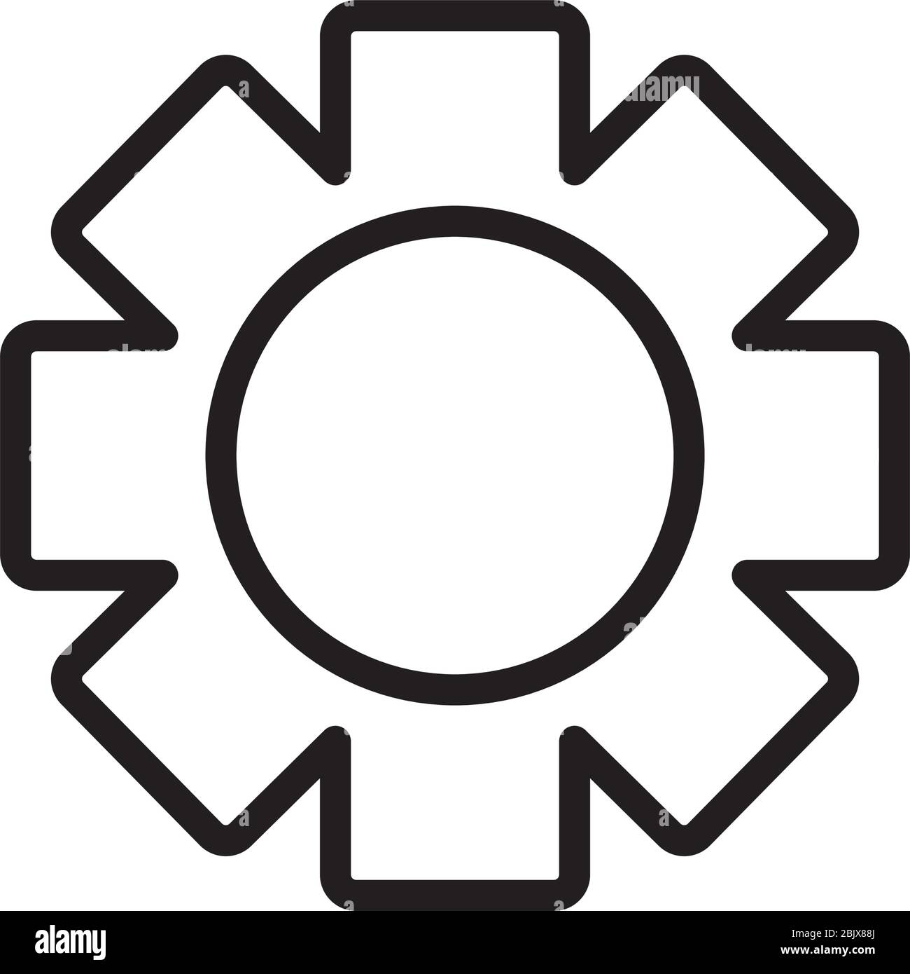 user interface concept, setting symbol, gear wheel icon over white ...
