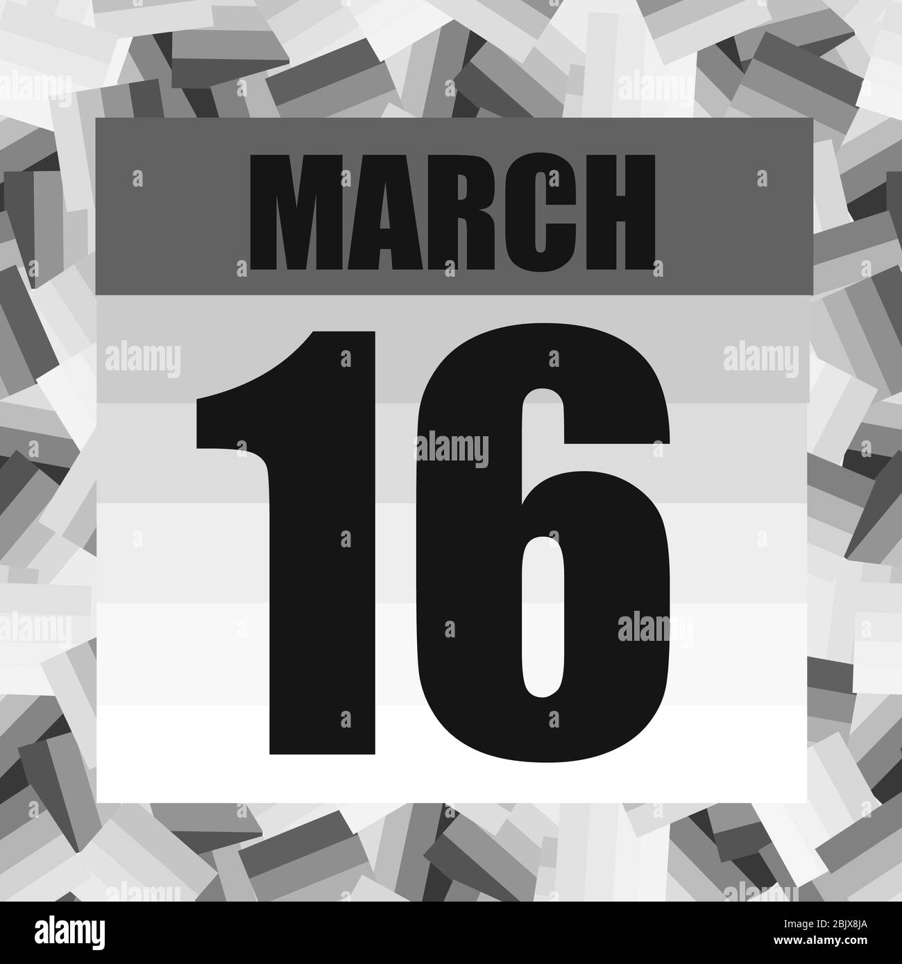 March 16 icon. For planning important day. Banner for holidays and ...