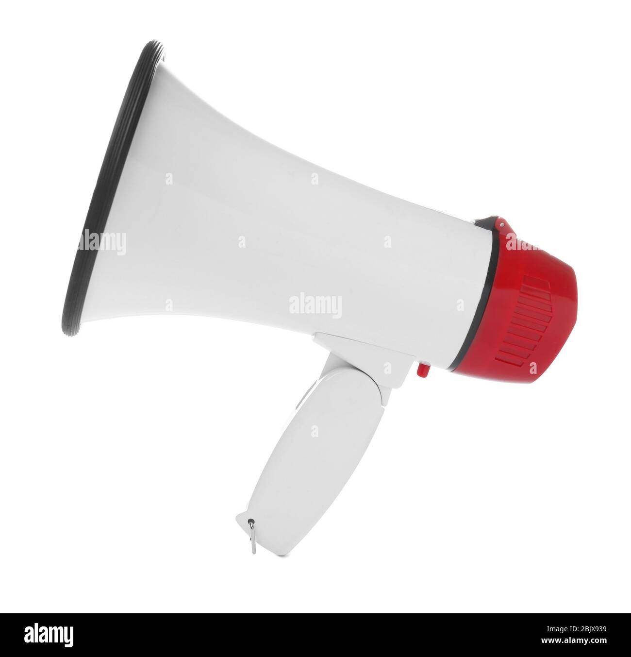 Electronic megaphone on white background Stock Photo - Alamy