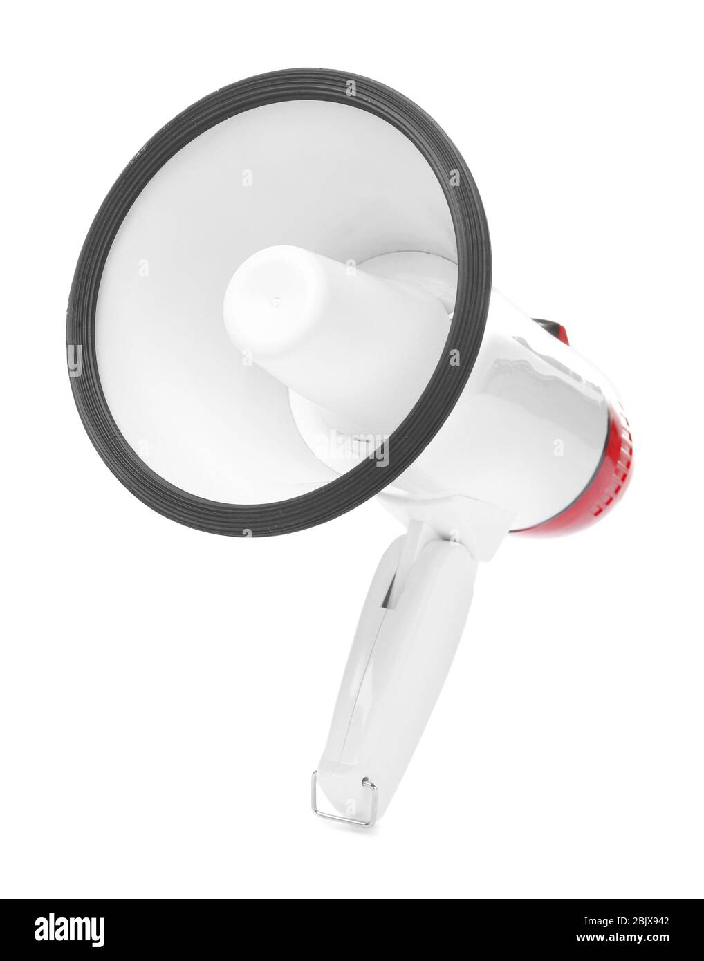 Electronic megaphone on white background Stock Photo - Alamy