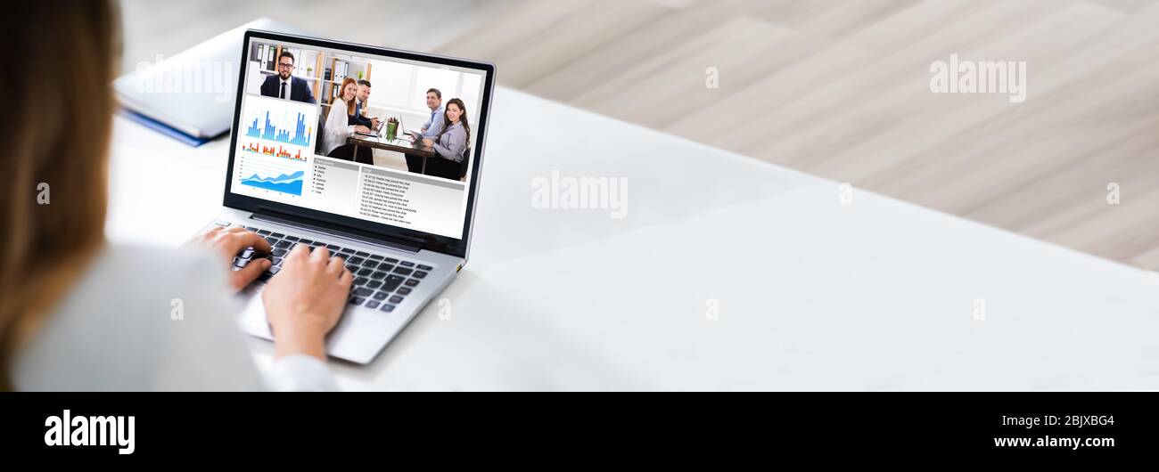 Work From Home Video Conference And Online Meeting Stock Photo - Alamy