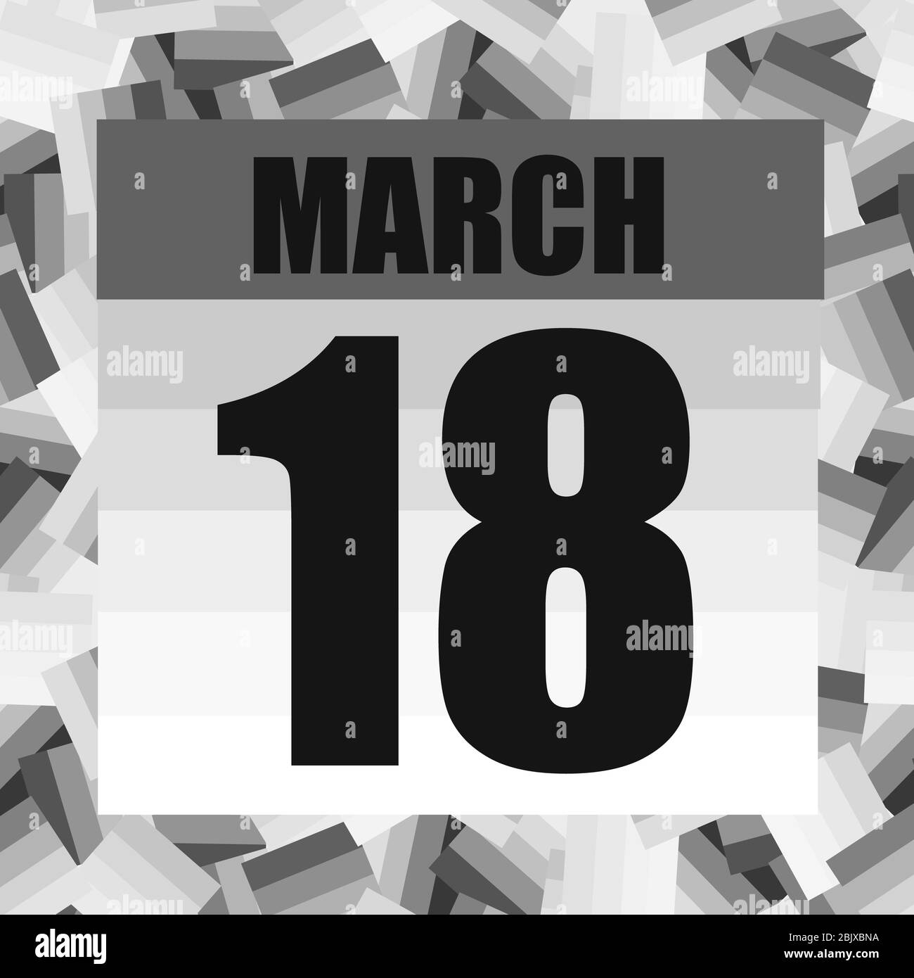 March 18 icon. For planning important day. Banner for holidays and ...