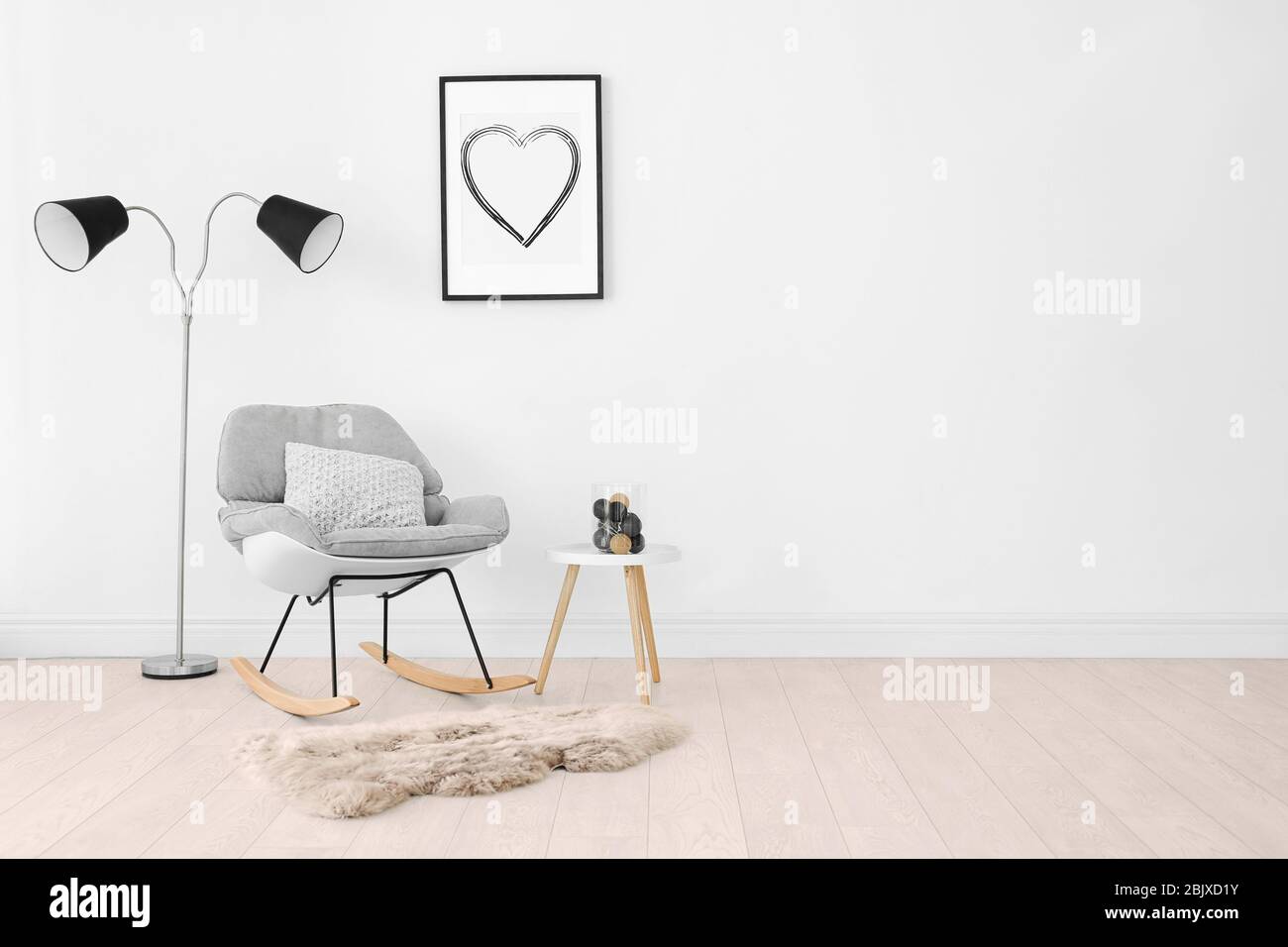 Elegant room interior with comfortable armchair. House design Stock ...