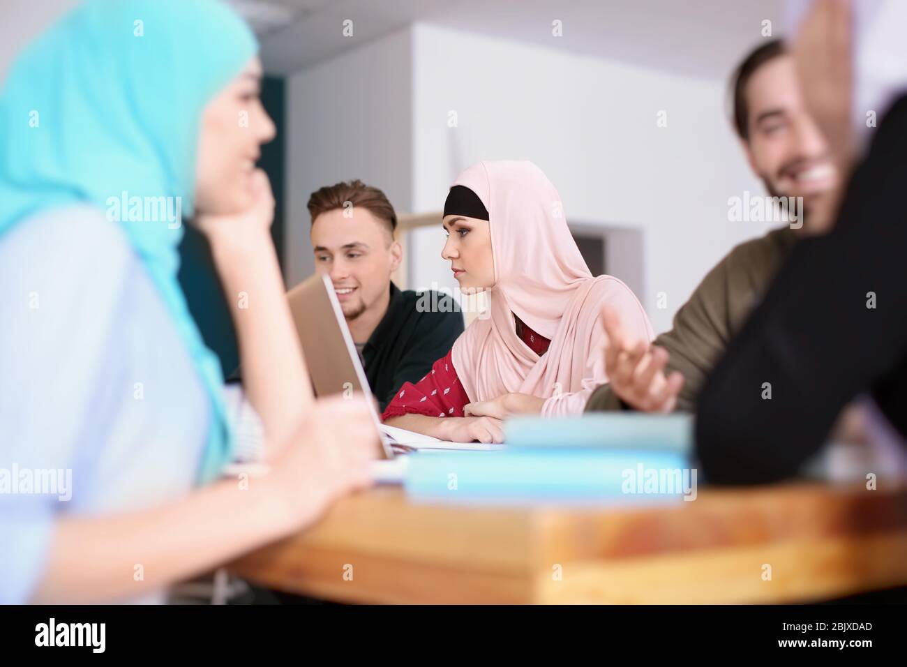 Caucasian muslim students hi-res stock photography and images - Alamy