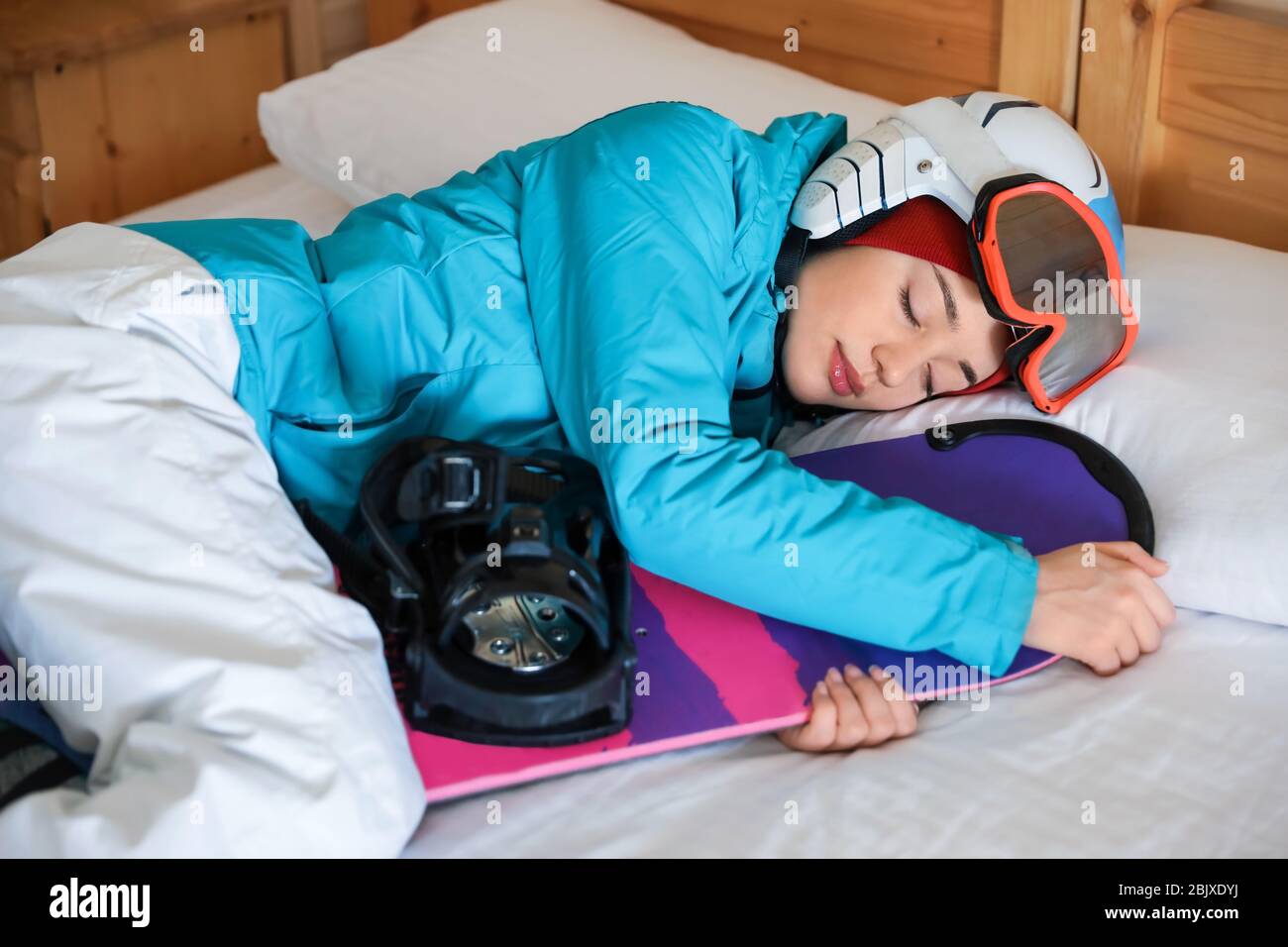 Sleeping woman in snow hi-res stock photography and images - Alamy