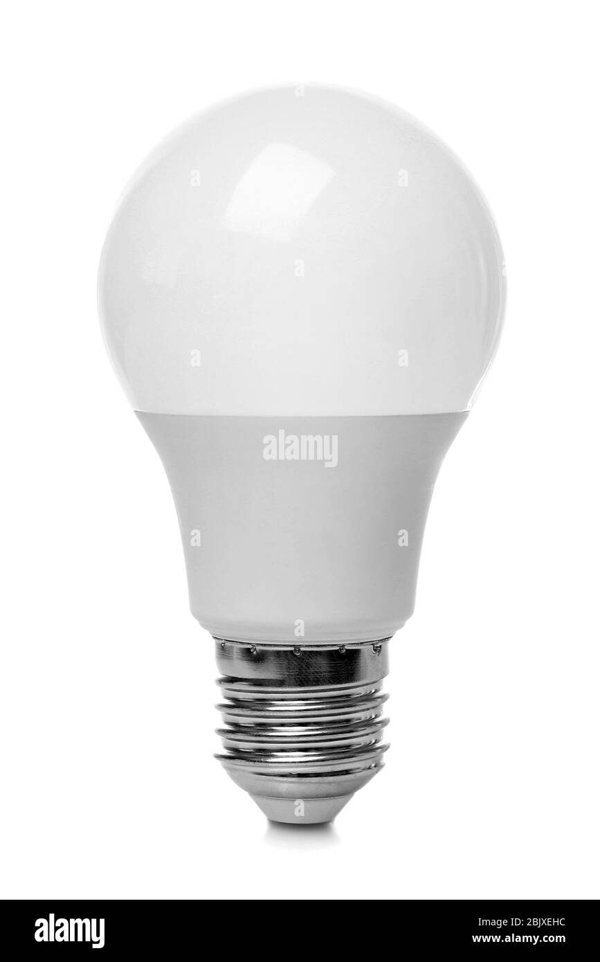 LED lamp on white background Stock Photo - Alamy