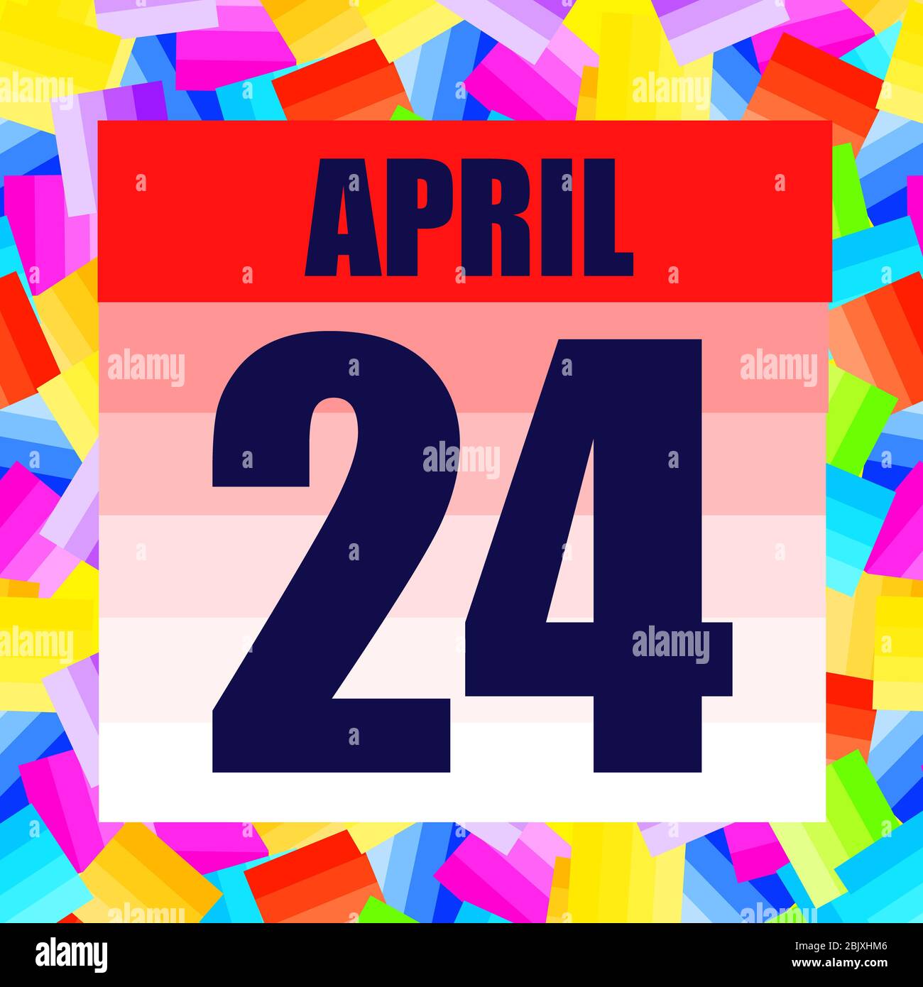 April 24 icon. For planning important day. Banner for holidays and ...