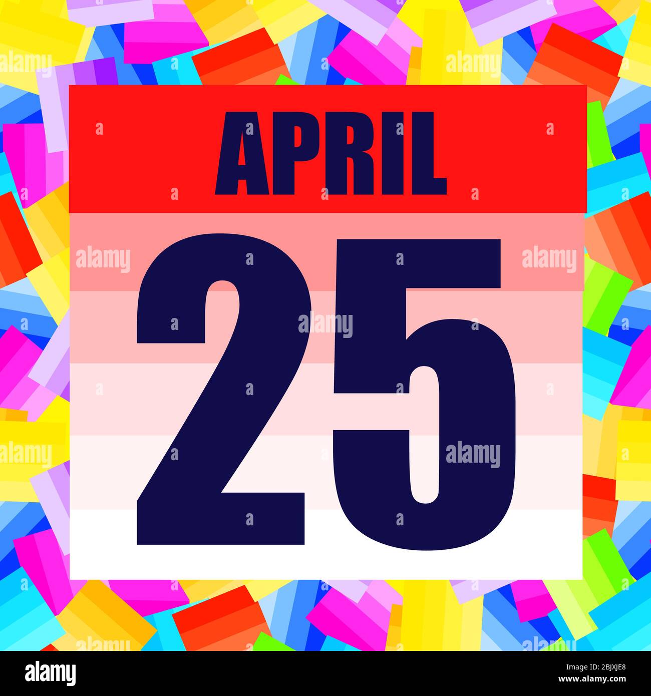 April 25 icon. For planning important day. Banner for holidays and ...