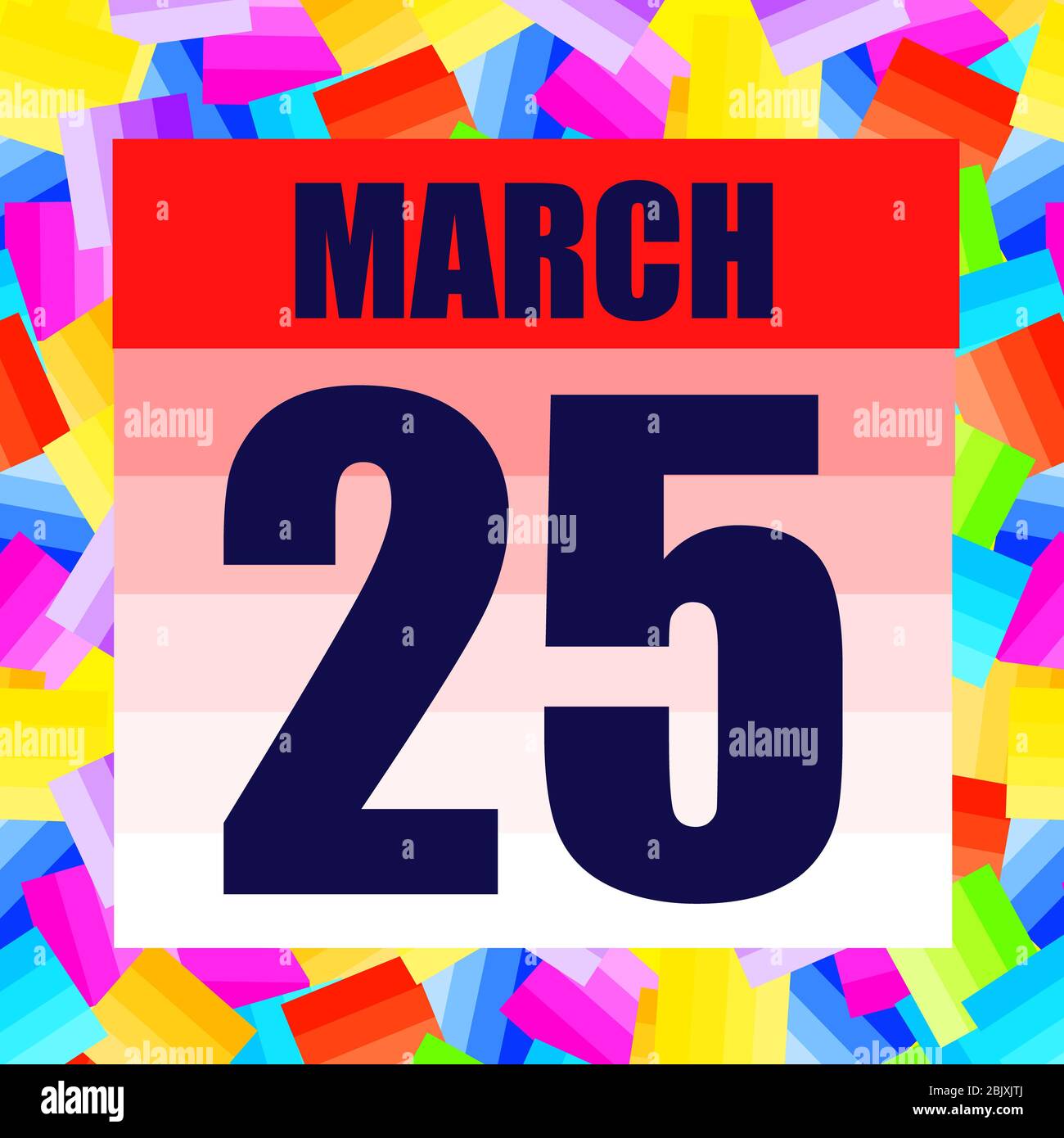 March 25 icon. For planning important day. Banner for holidays and ...