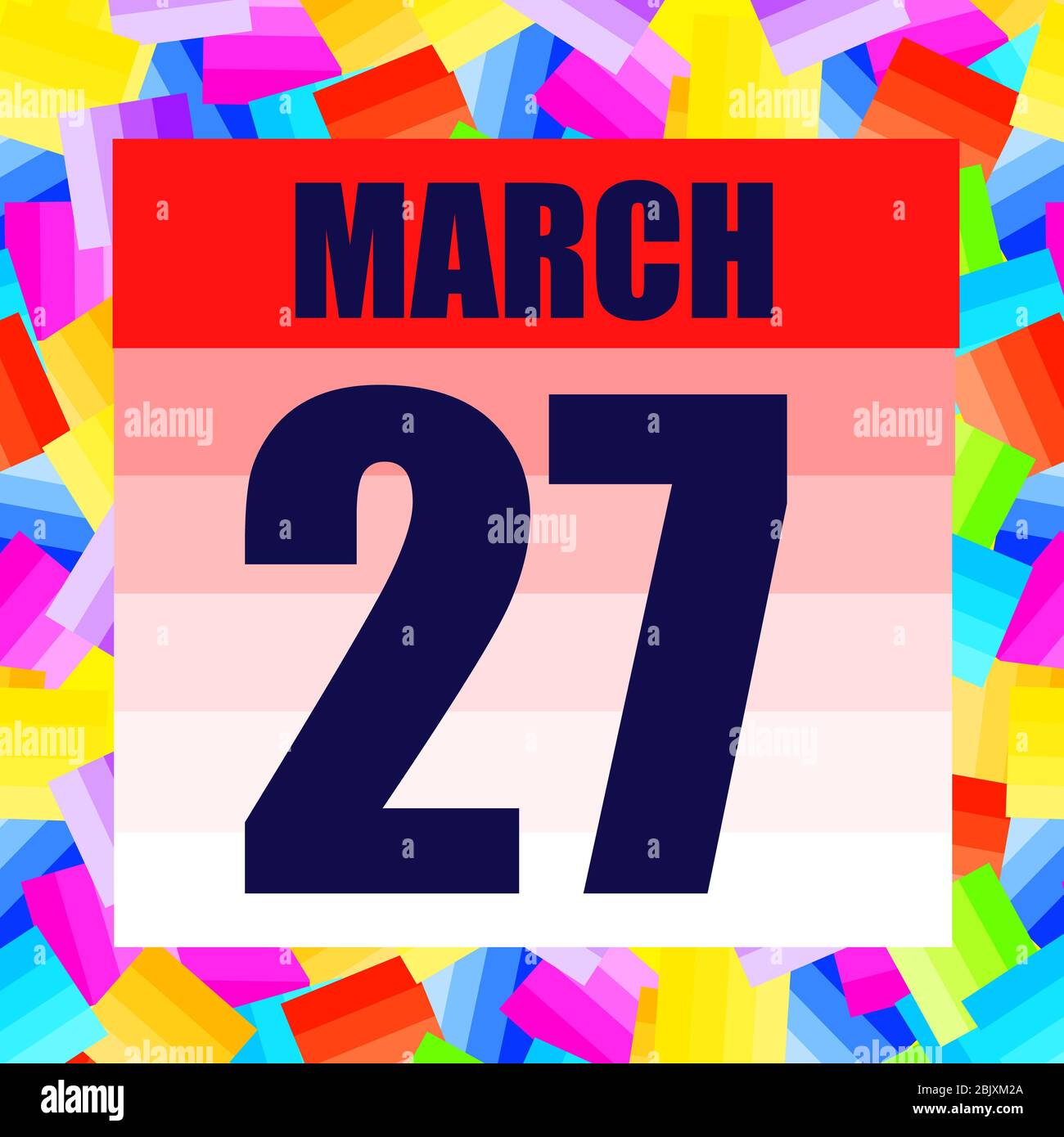 March 27 icon. For planning important day. Banner for holidays and ...