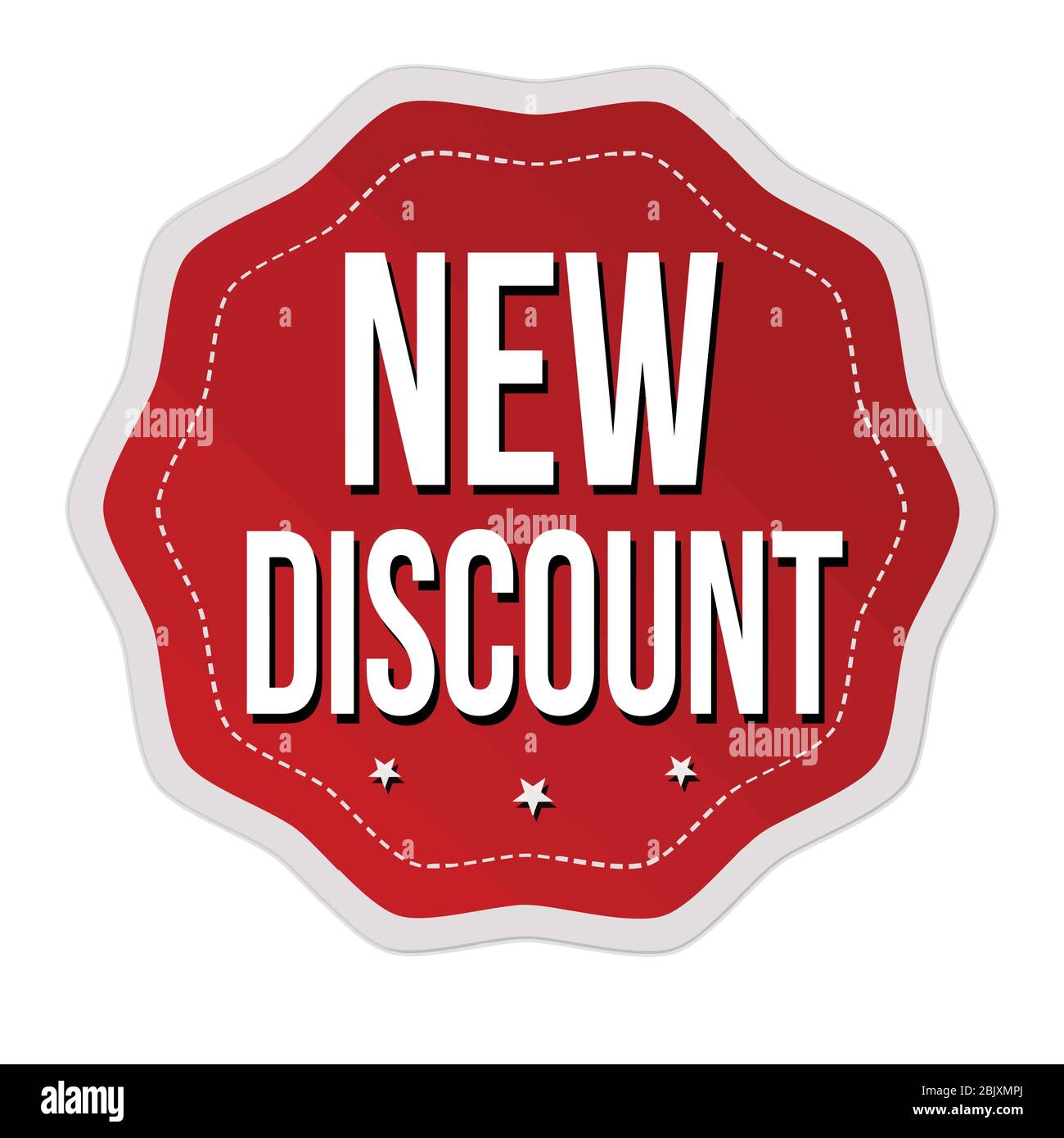 New discount label or sticker on white background, vector illustration ...