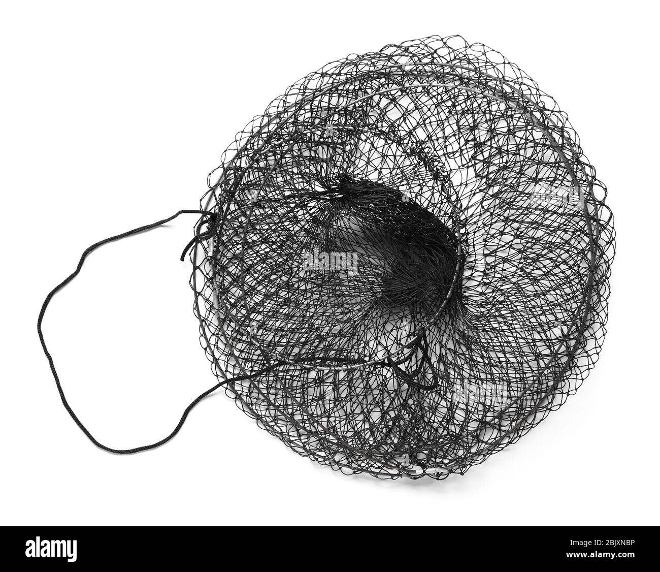 Fishing net on white background Stock Photo - Alamy