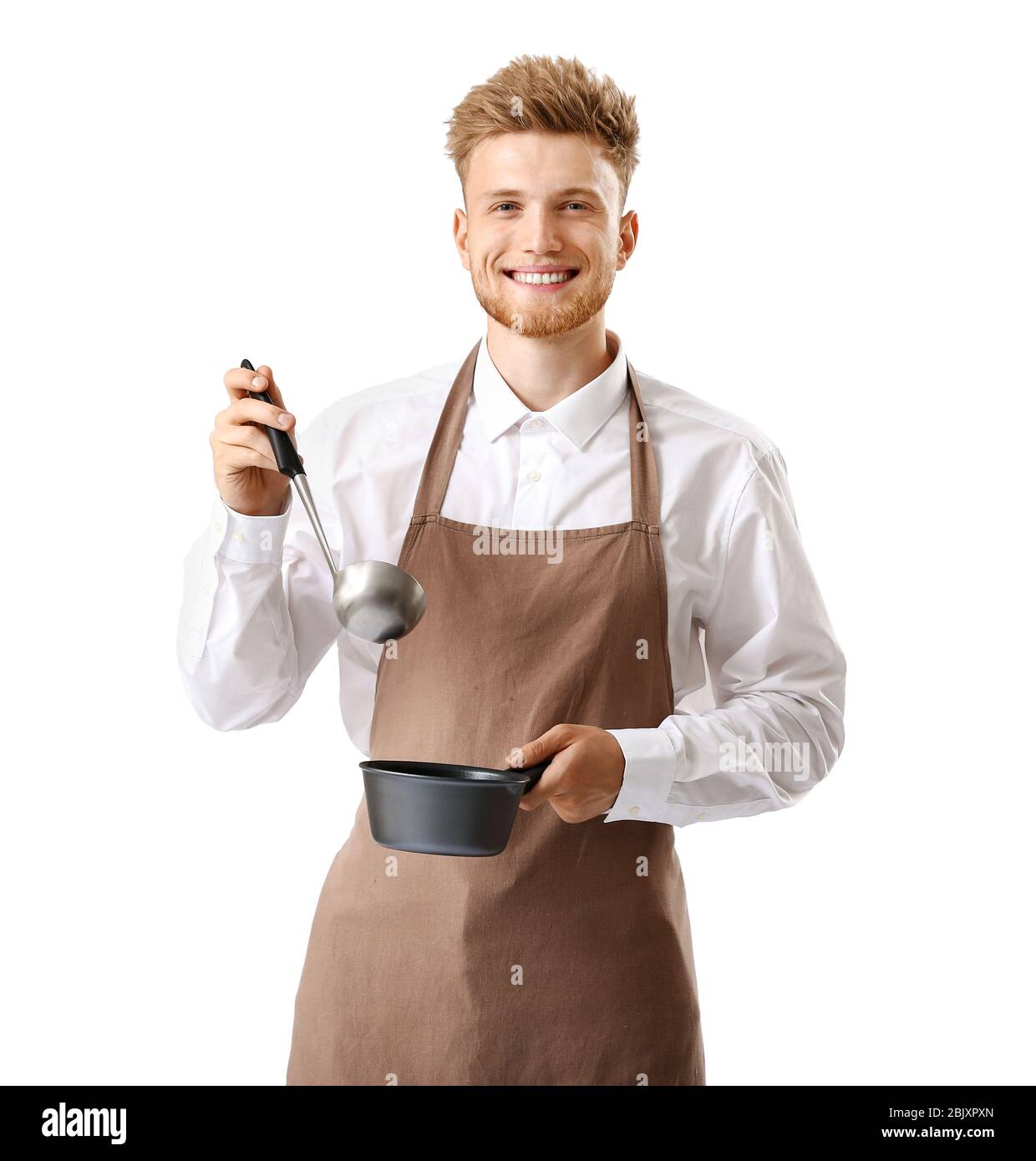 Handsome male chef sauce hi-res stock photography and images - Alamy