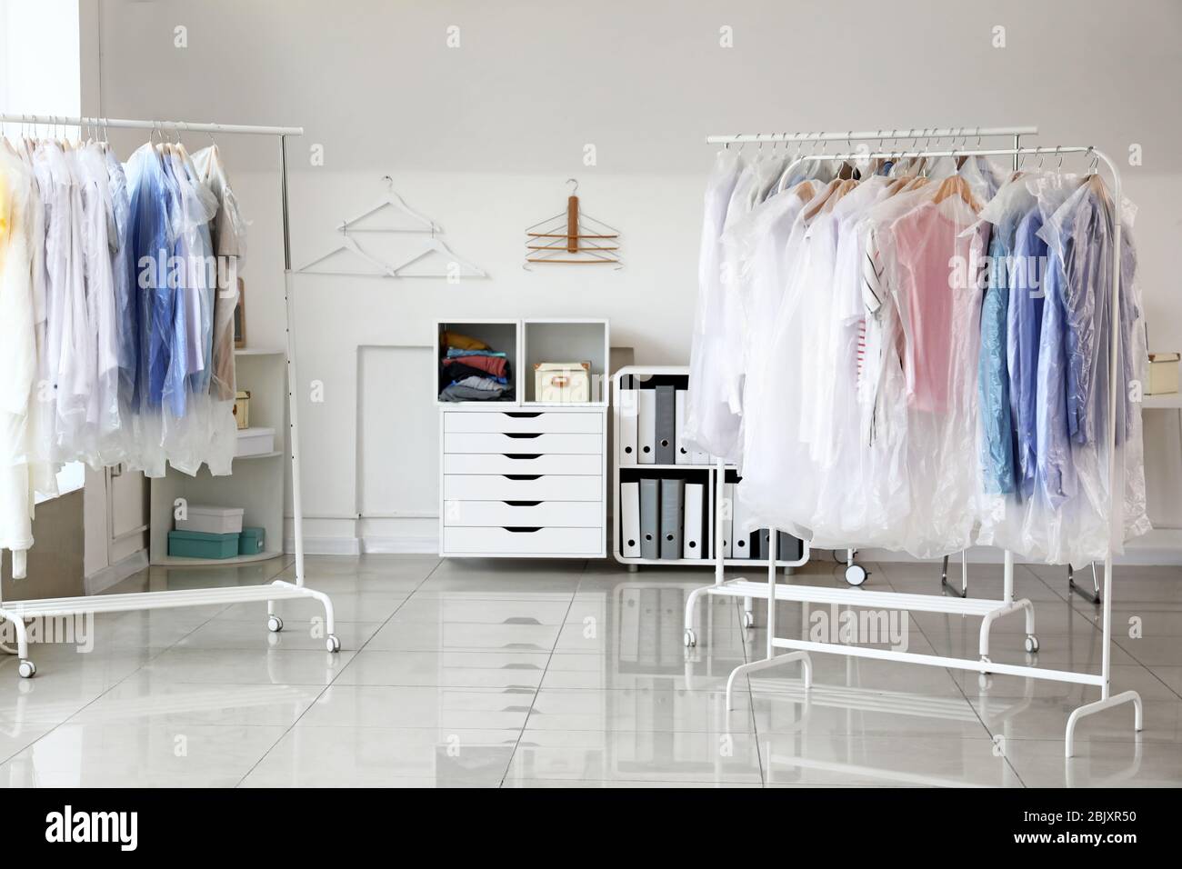 Interior of dry cleaners hi-res stock photography and images - Alamy