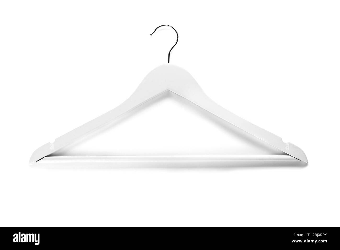 Clothes hanger on white background Stock Photo - Alamy