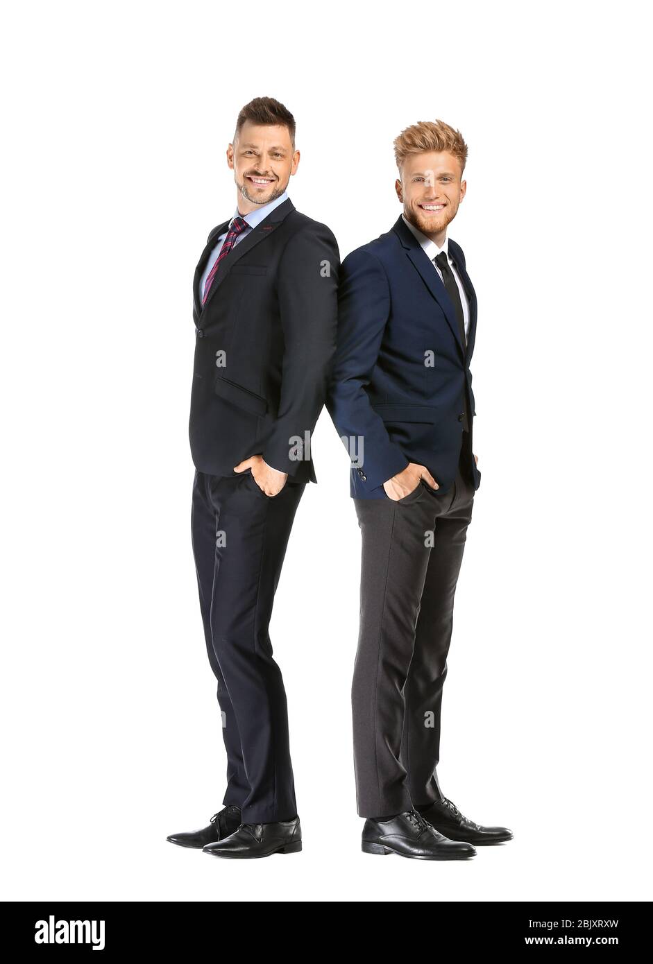 Business partners on white background Stock Photo - Alamy