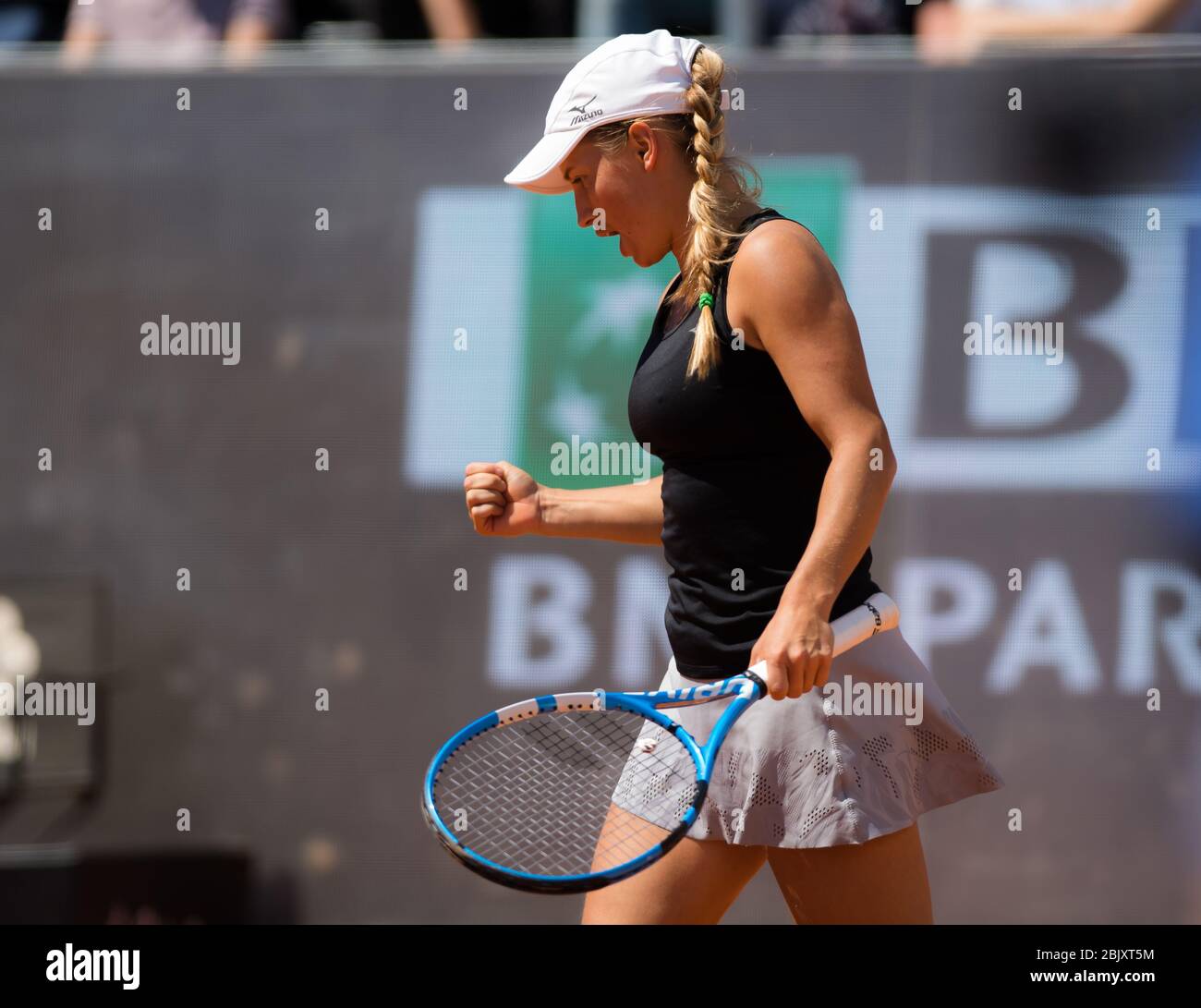 Yulia Putintseva of Kazhakstan in action during her second-round match ...