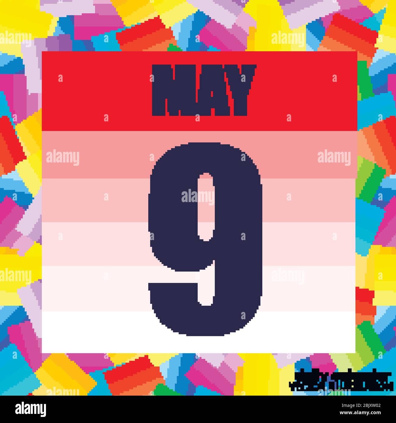 May 9 icon. For planning important day. Banner for holidays and special ...