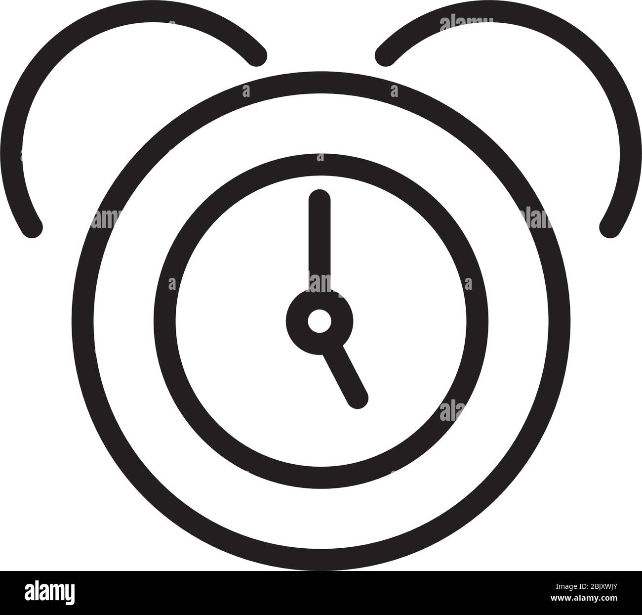 user interface concept, clock icon over white background, line style ...