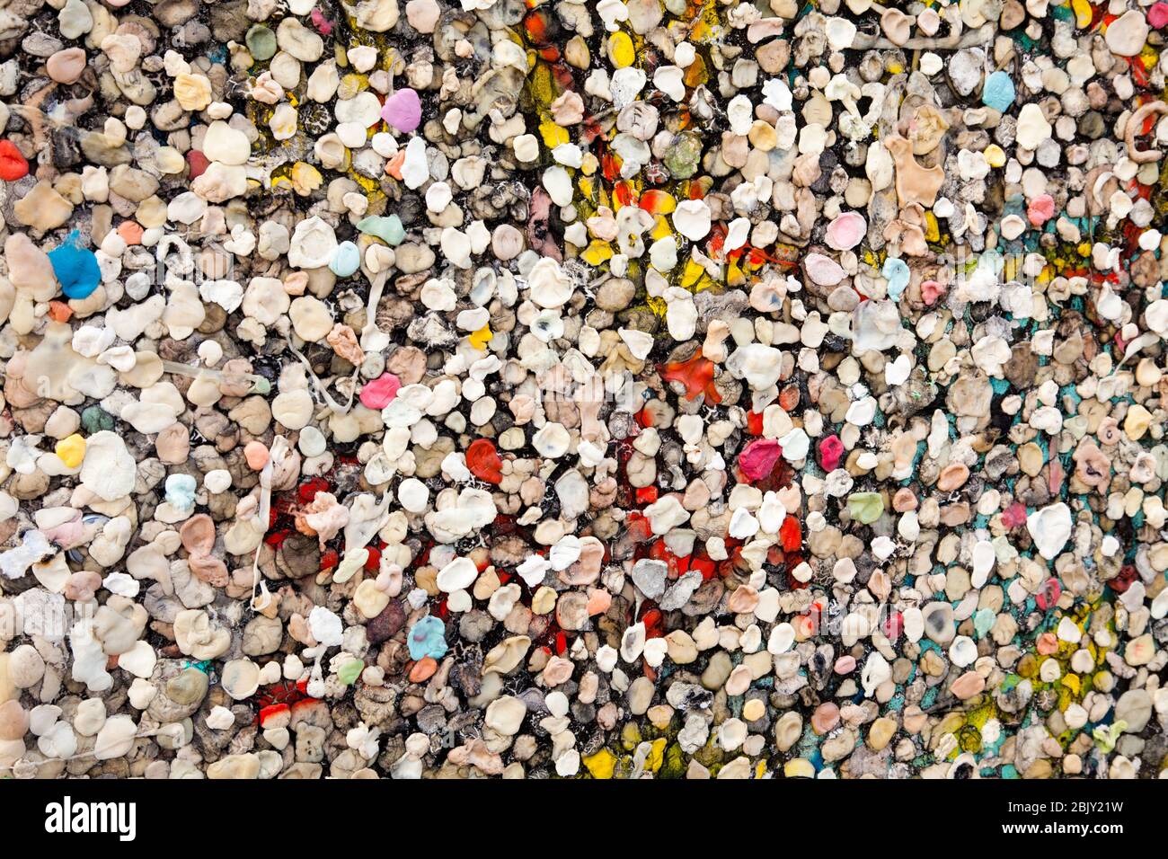 Wall covered with gum hi-res stock photography and images - Alamy