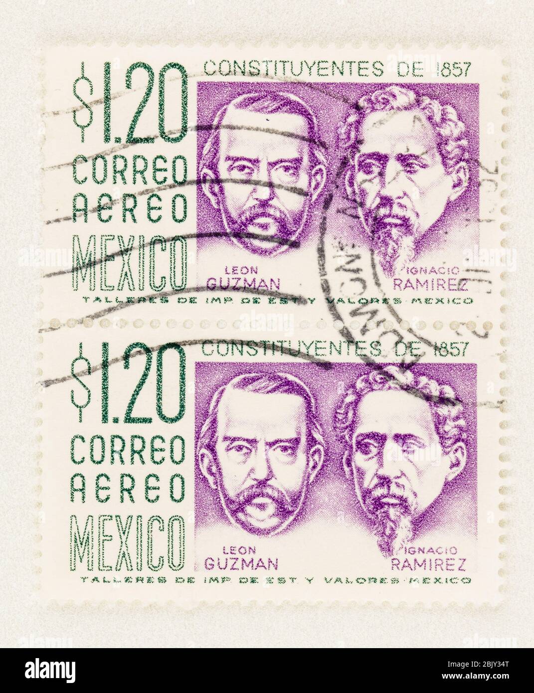 SEATTLE WASHINGTON - April 30, 2020: Stamps of Mexico featuring Leon ...