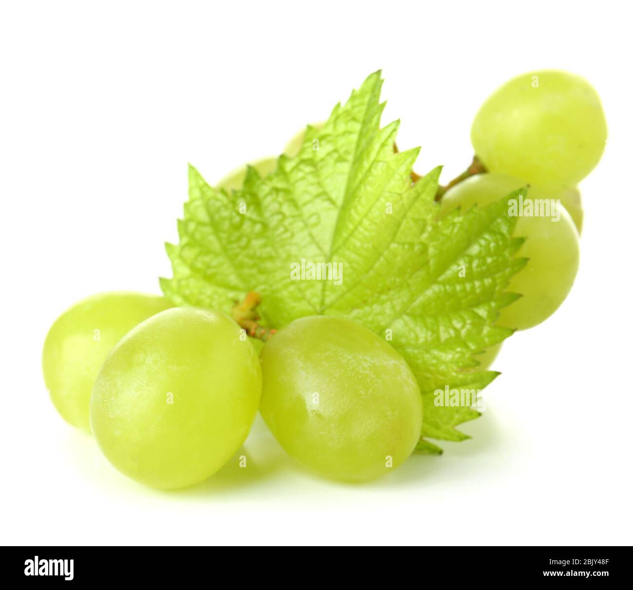 Ripe sweet grapes on white background Stock Photo - Alamy