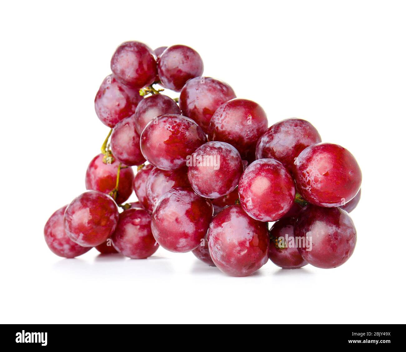 Ripe sweet grapes on white background Stock Photo - Alamy