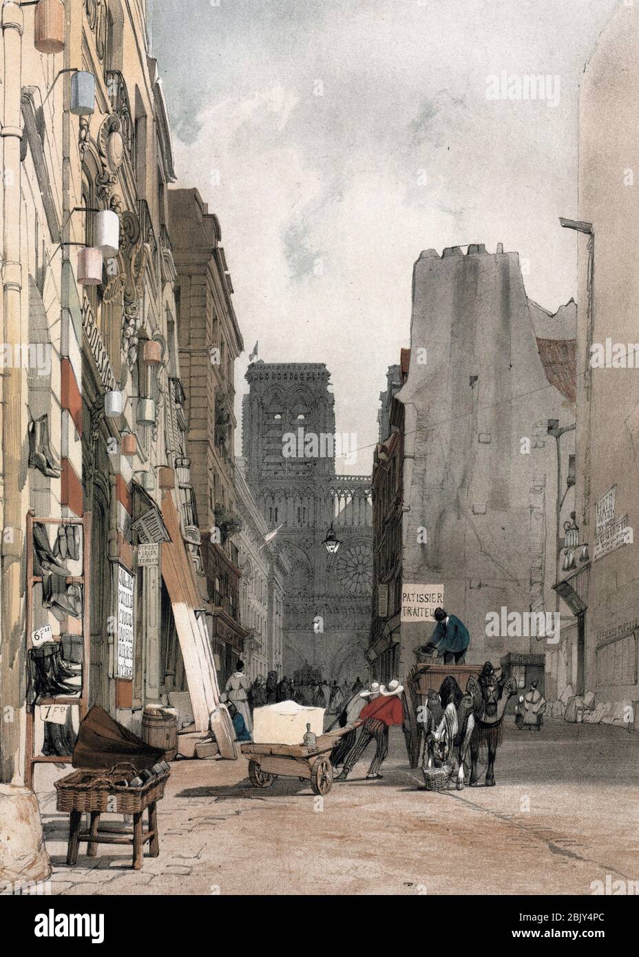 Notre Dame, Paris, France, circa 1839 Stock Photo - Alamy