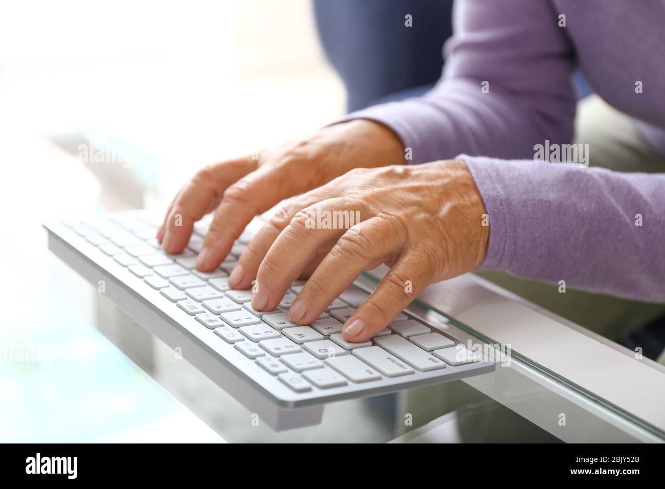 Elderly Person Using Keyboard High Resolution Stock Photography and ...