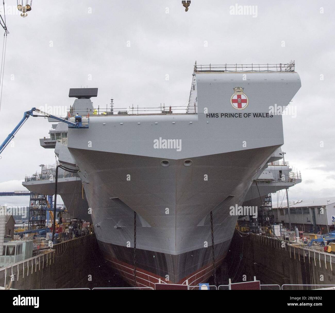 HMS Prince of Wales (R09) under construction Stock Photo - Alamy
