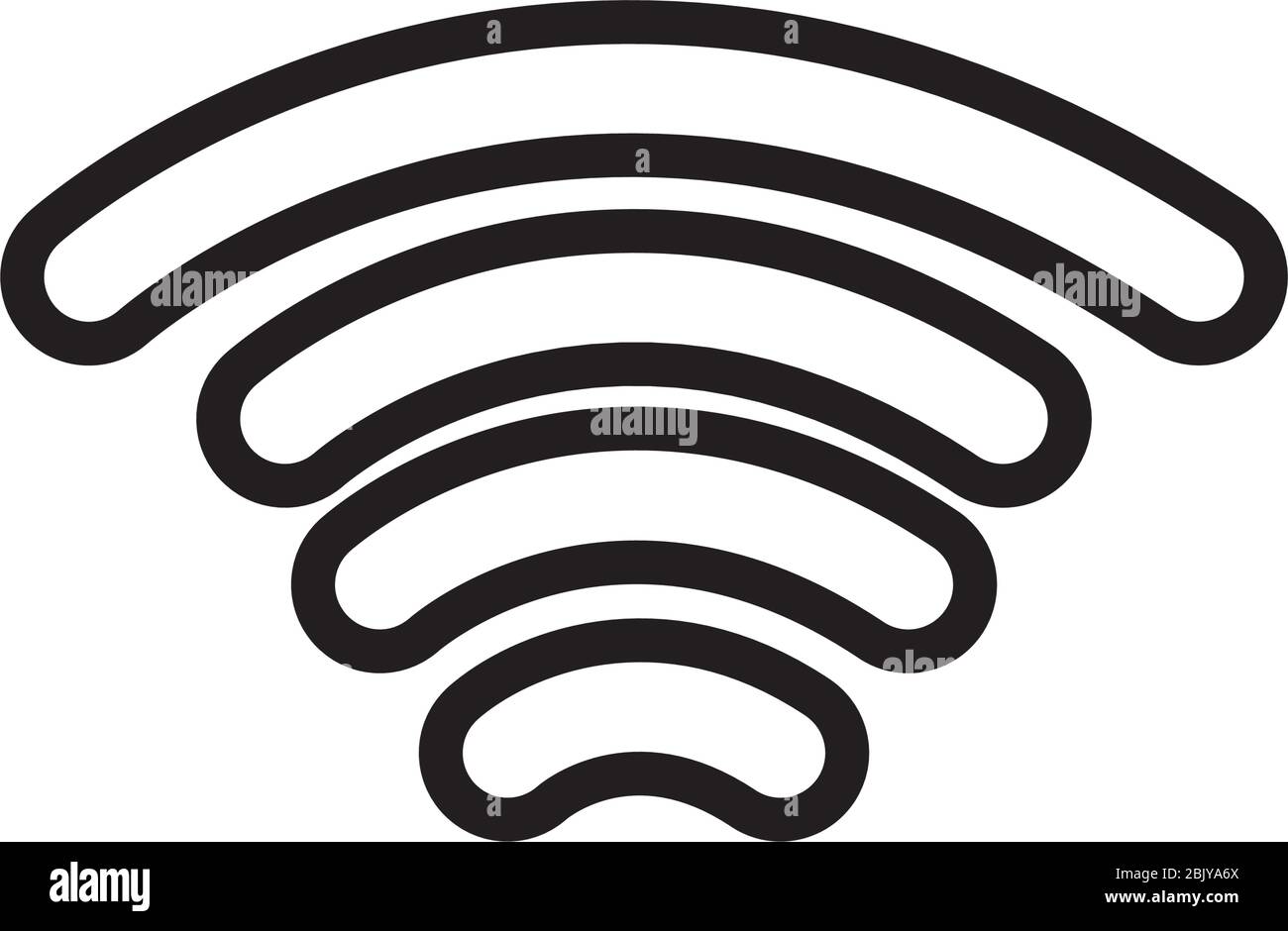 user interface concept, wifi symbol icon over white background, line ...