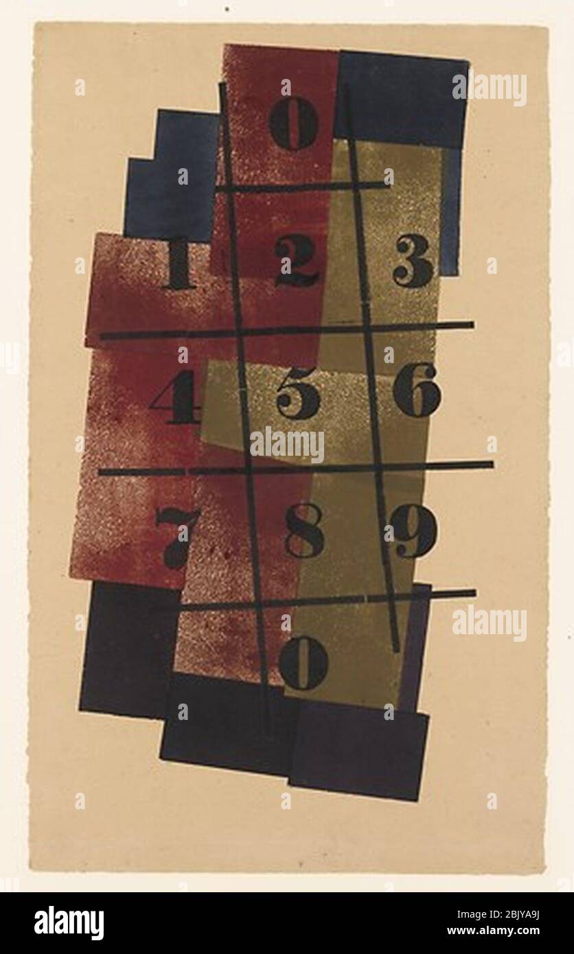 HNW Compositie met cijfers 1924 Stock Photo - Alamy