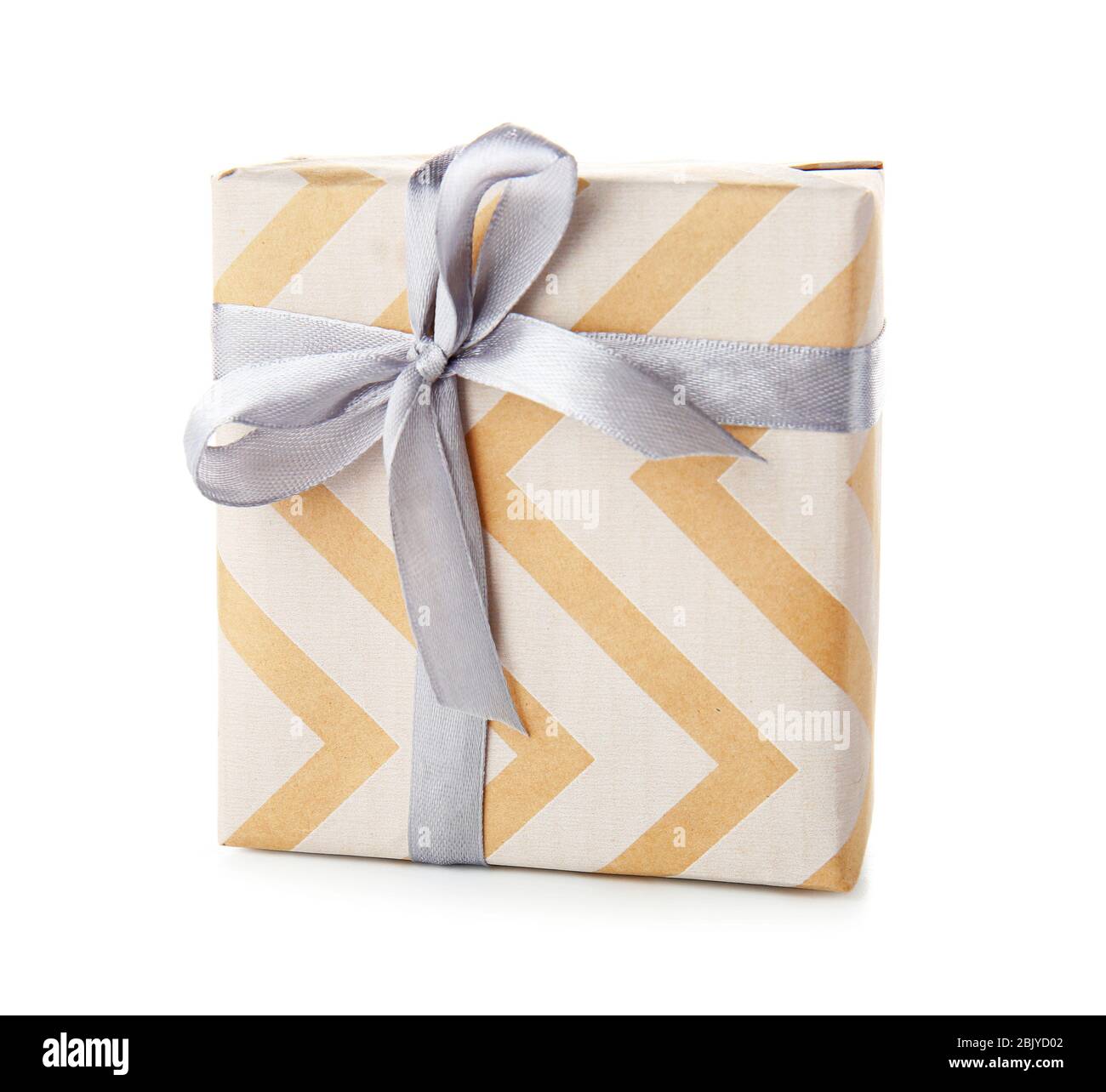 Beautiful gift box on white background Stock Photo - Alamy