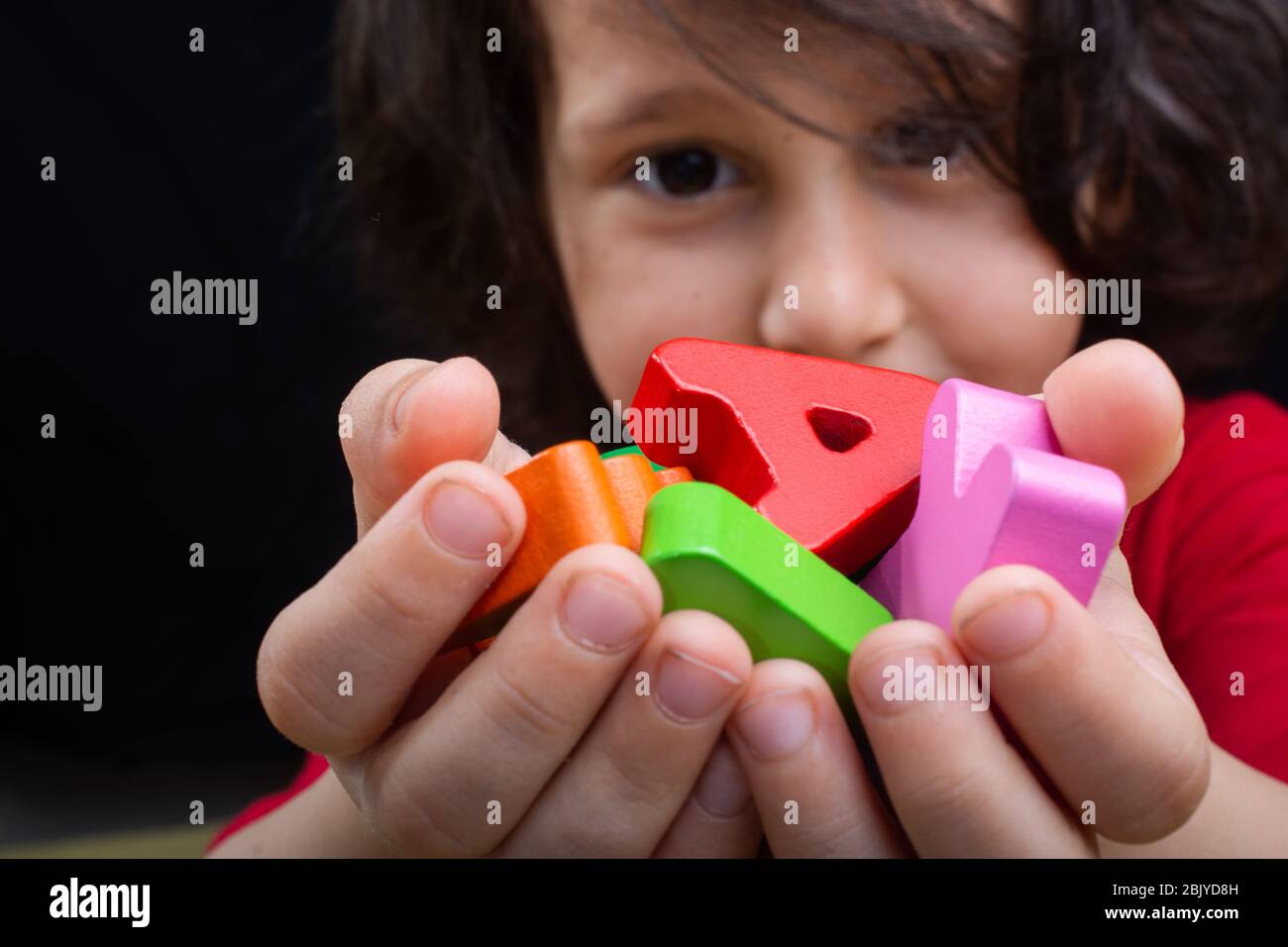Alphabet ABC wooden letters for early education concept Stock Photo - Alamy