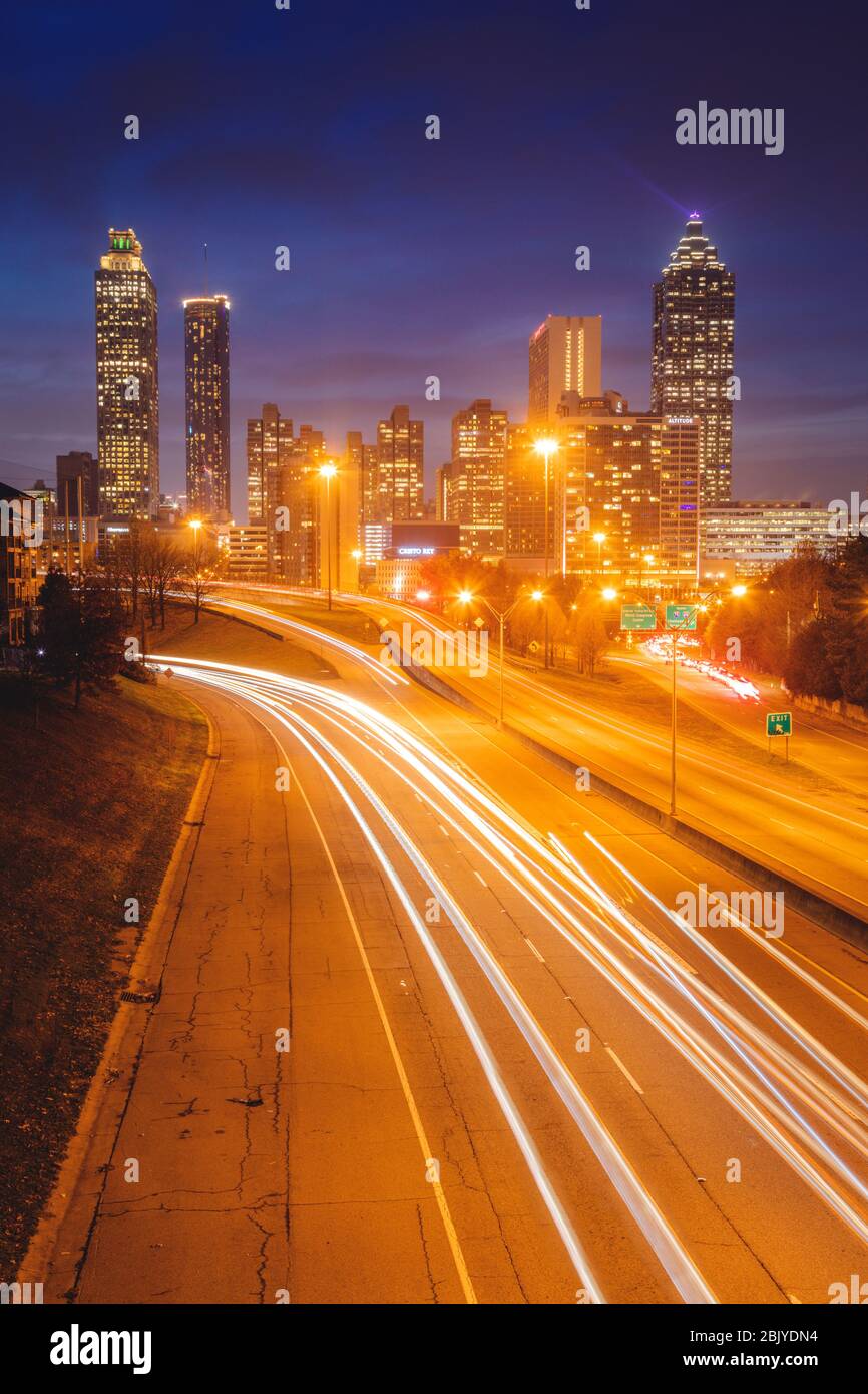 Atlanta georgia downtown skyline sunrise hi-res stock photography and ...