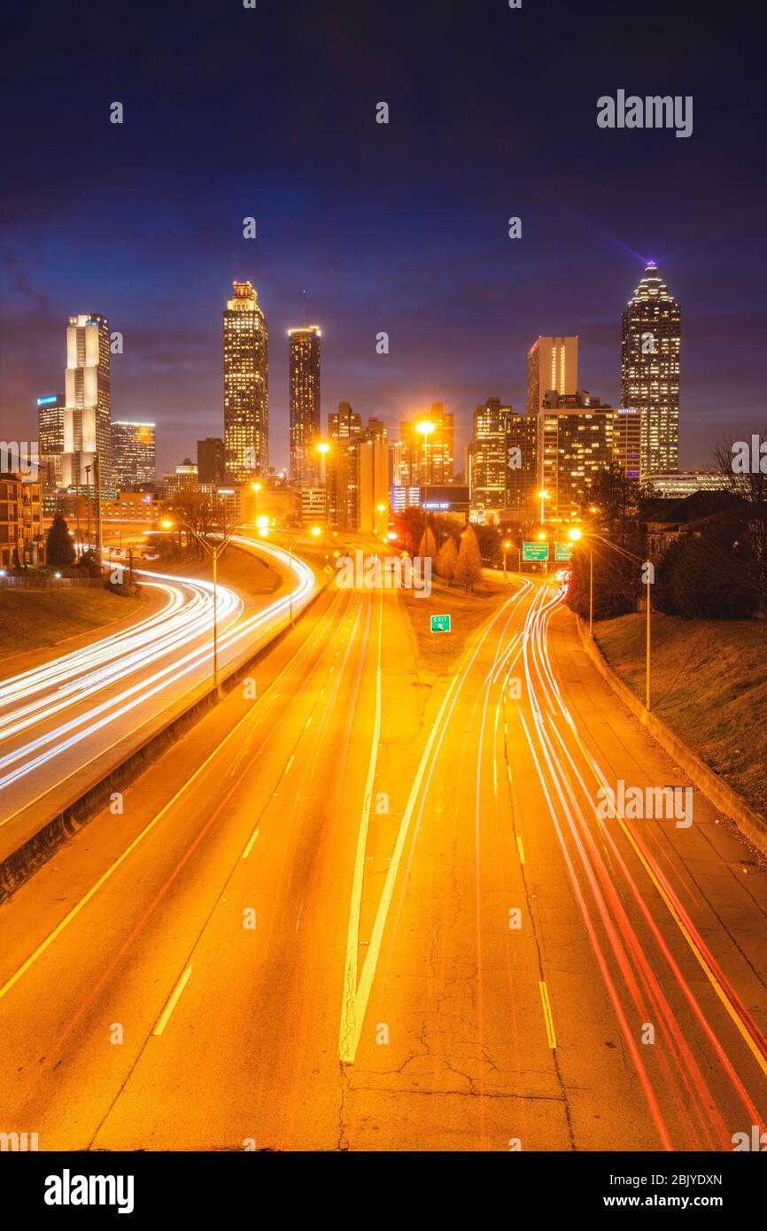 Traffic in Atlanta. Atlanta, Georgia, USA Stock Photo - Alamy