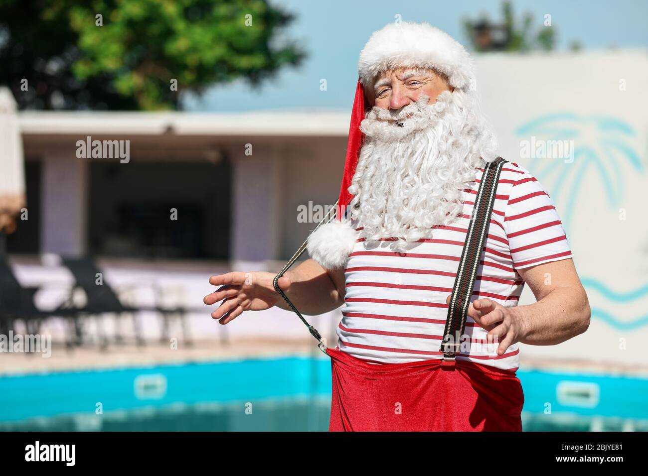 Male santa pool hi-res stock photography and images - Alamy