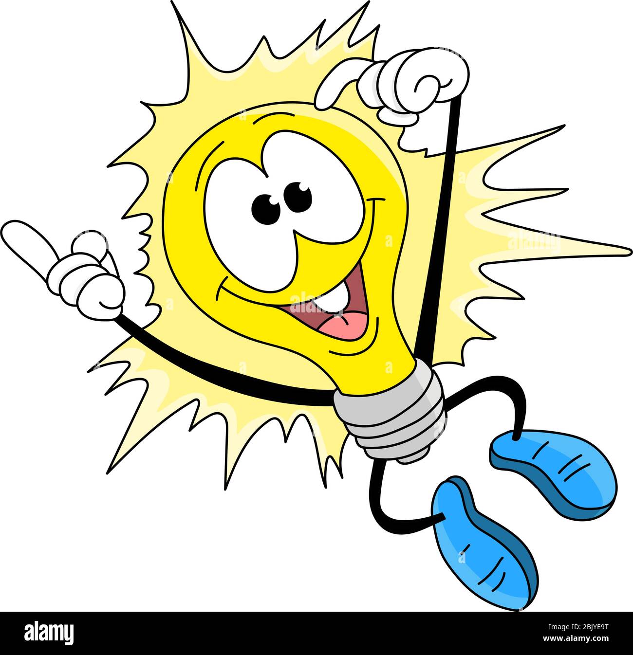 Cartoon illustration idea light bulb Stock Vector Images - Alamy