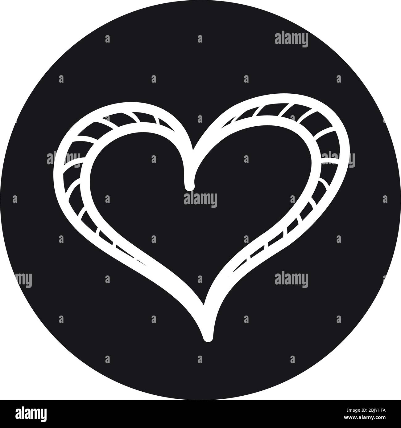 heart icon over white background, line block style, vector illustration Stock Vector Image & Art ...