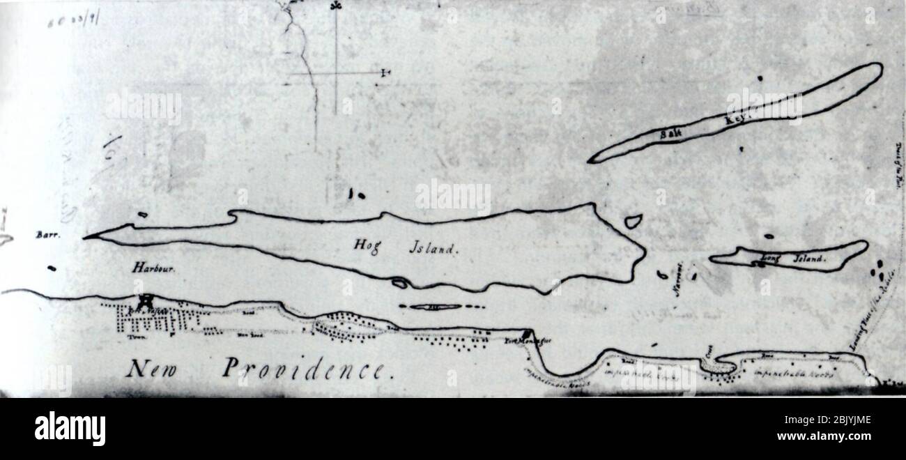 Hog Island 1779 map Stock Photo - Alamy