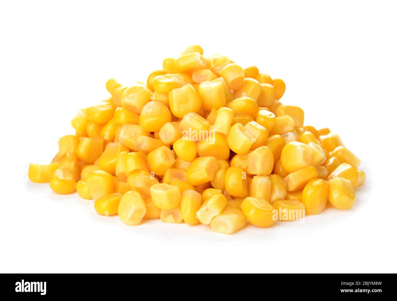Fresh corn kernels on white background Stock Photo - Alamy