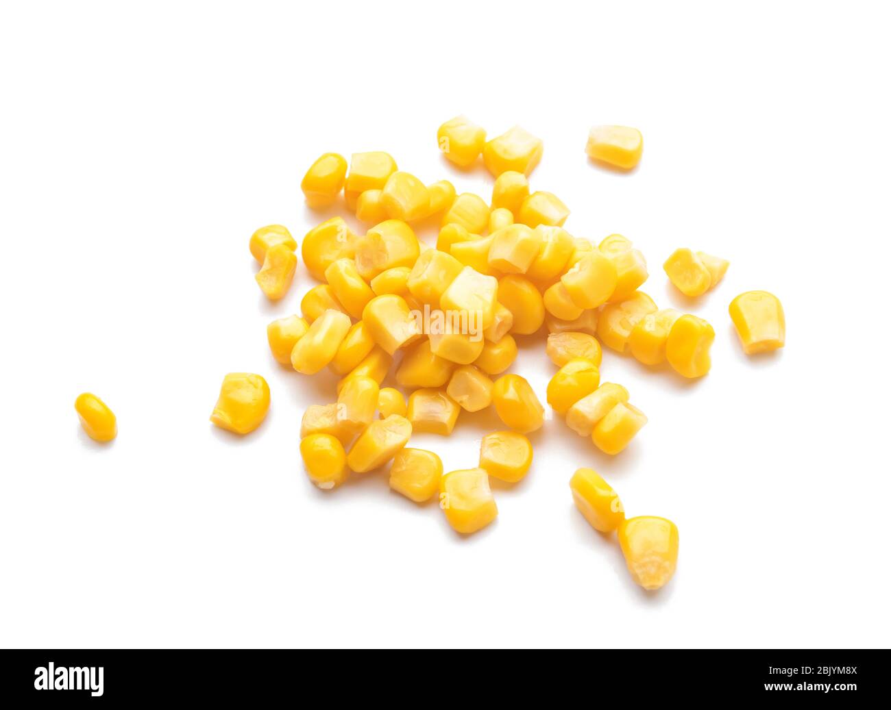 Fresh corn kernels on white background Stock Photo - Alamy