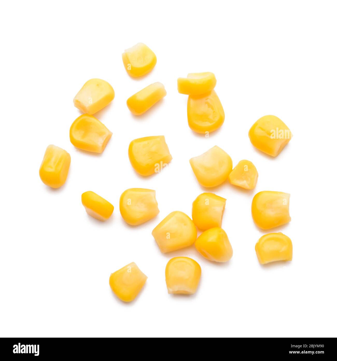 Fresh corn kernels on white background Stock Photo - Alamy