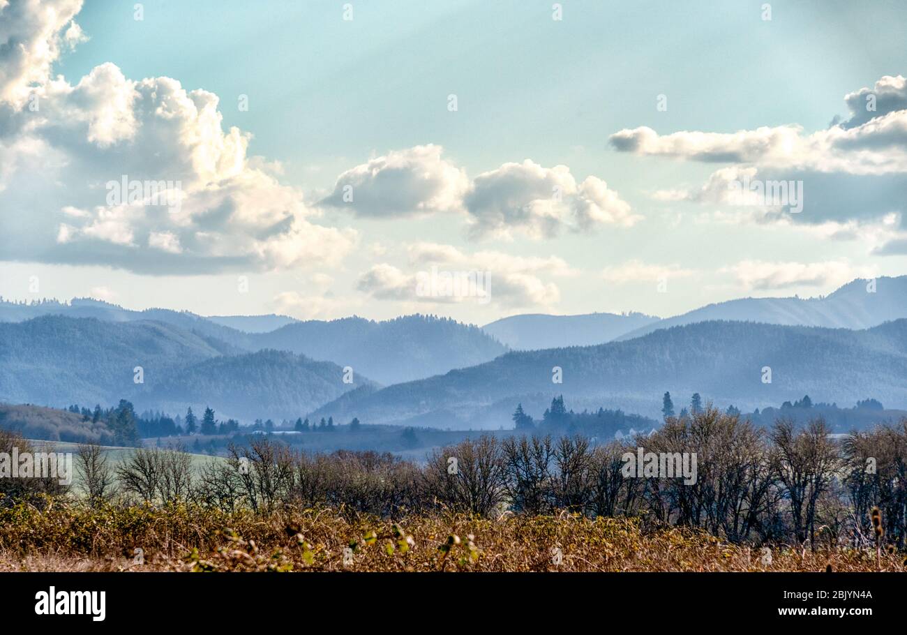 Scenic view of the Oregon landscape captured in late March Stock Photo ...