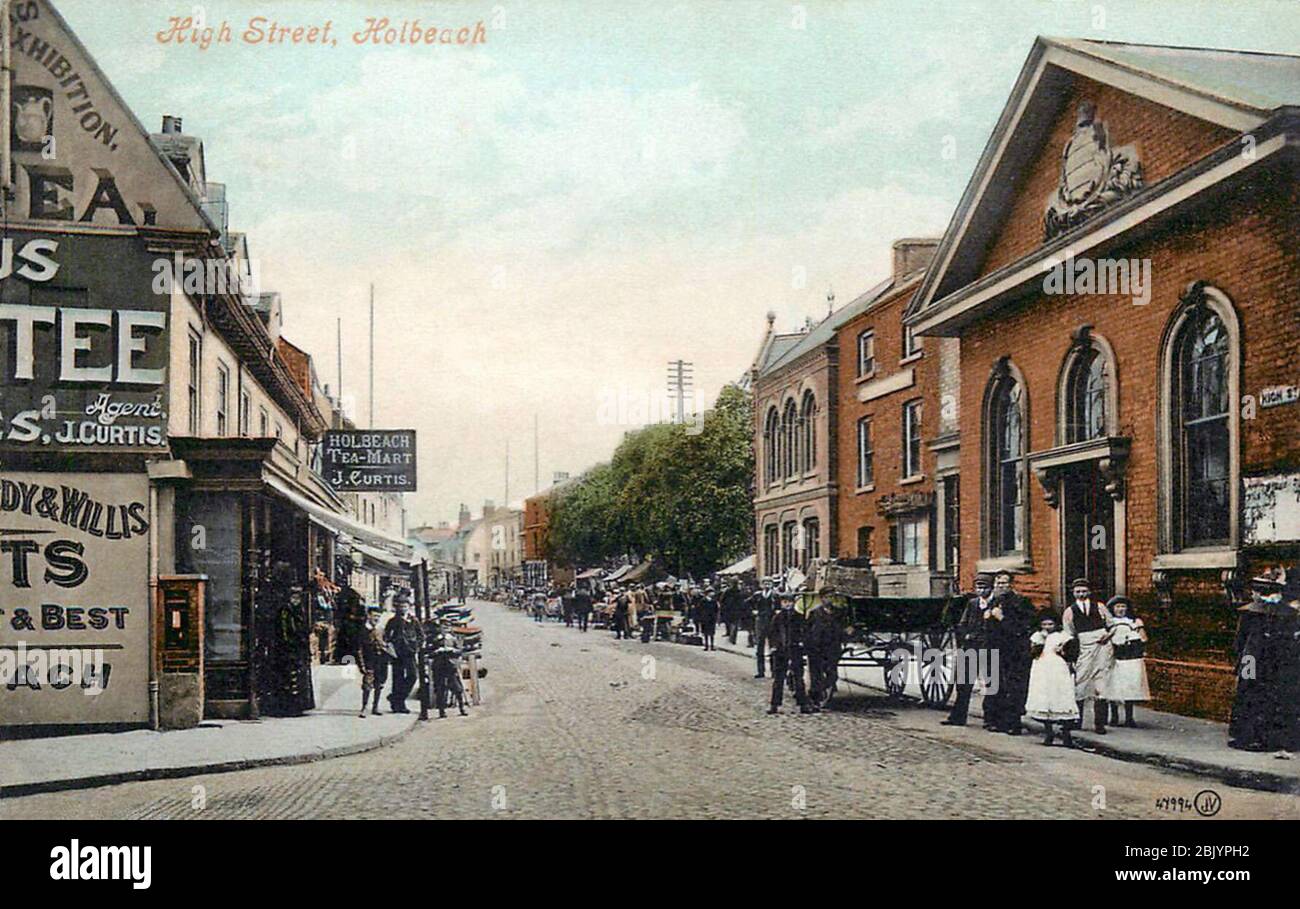 Holbeach High Street 1907 Stock Photo - Alamy