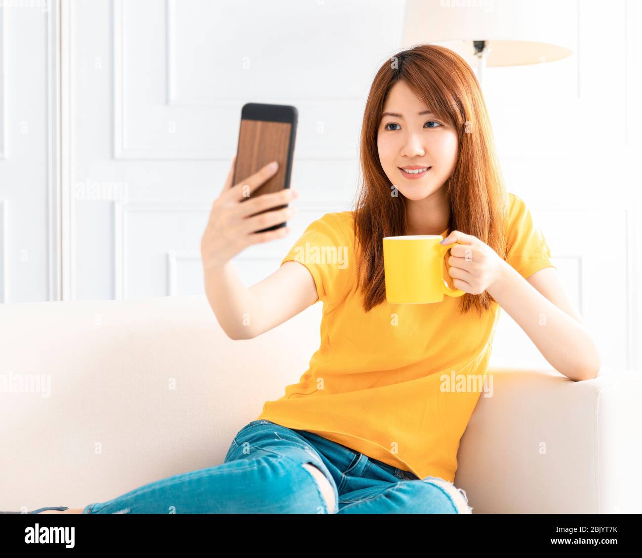 Woman video call hi-res stock photography and images - Alamy