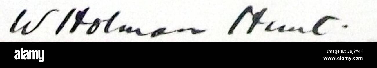 Holman Hunt signature Stock Photo - Alamy